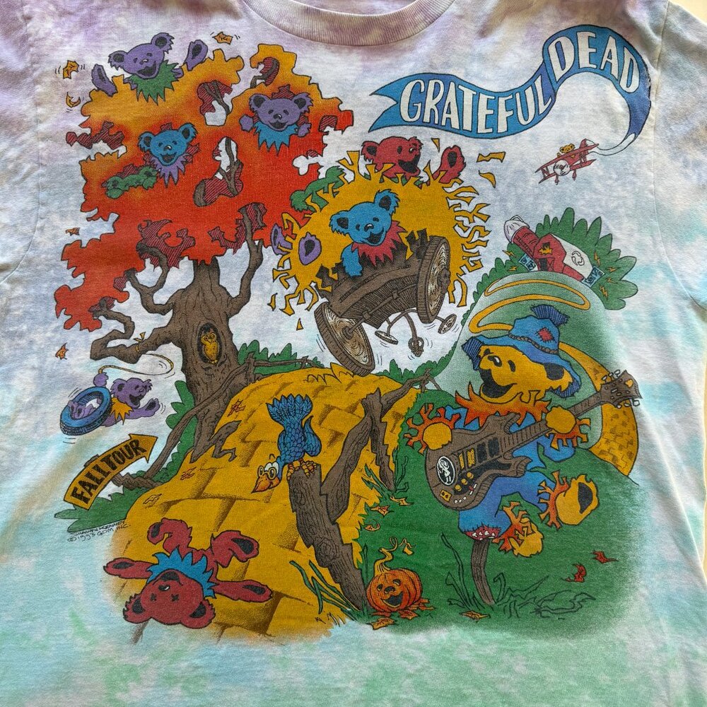 1993 Liquid Blue Grateful Dead Rise & Fall Tour T-Shi… - Gem